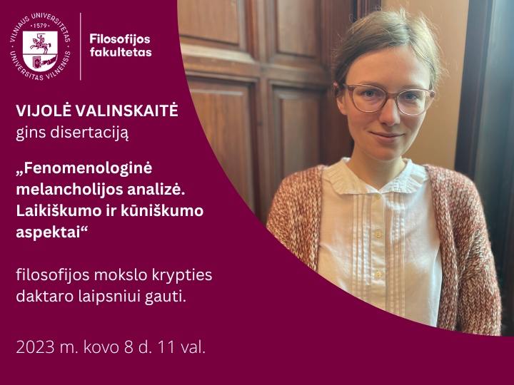 Vijolės Valinskaitės disertacijos gynimas - VU Filosofijos fakultetas